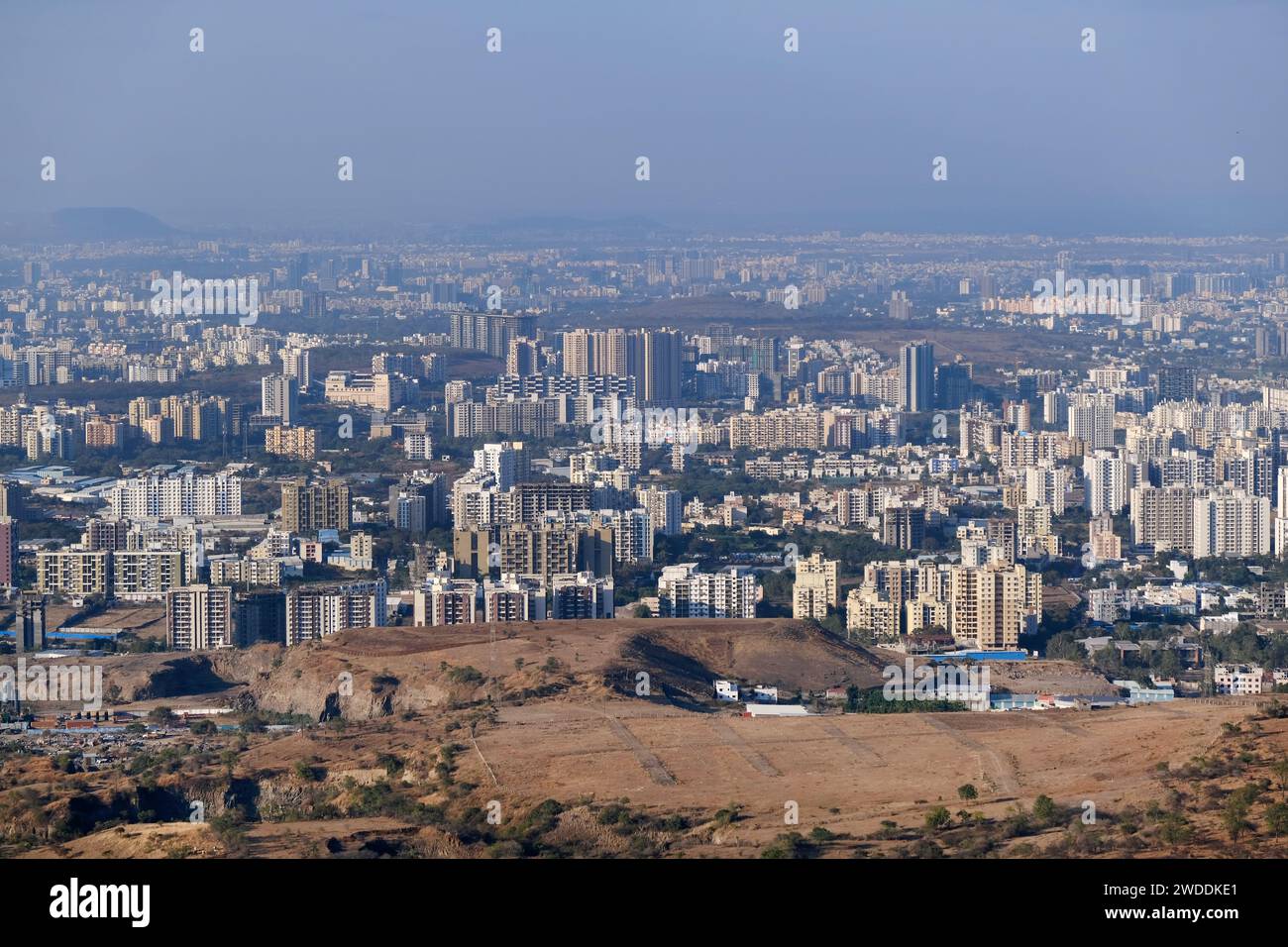 Beautiful Cityscape of Pune city from Bopdev Ghat, Pune, Maharashtra ...