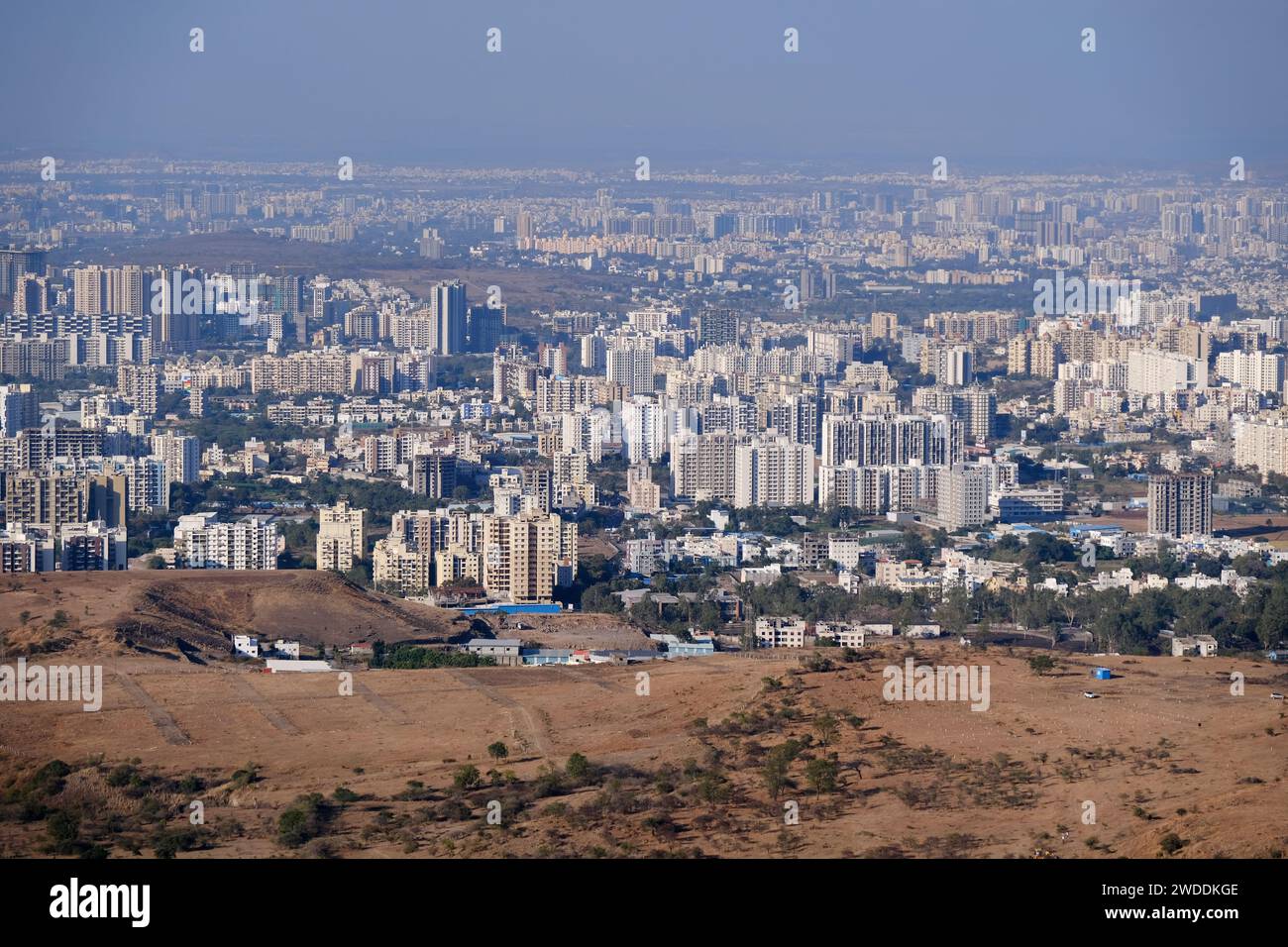 19 January 2024, Cityscape Skyline, Cityscape of Pune city view from ...