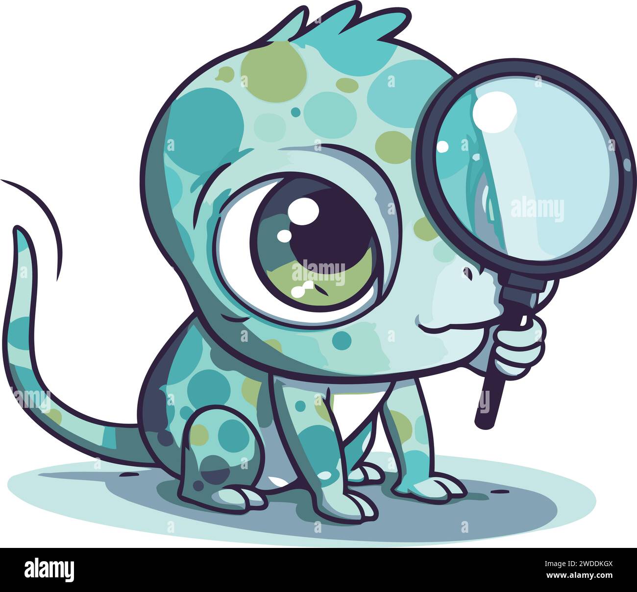 Eye magnifying glass animal Stock Vector Images - Alamy