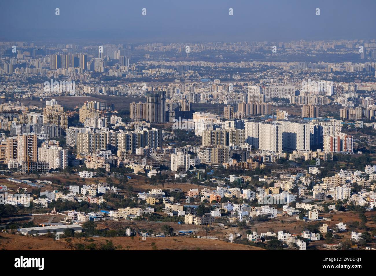19 January 2024, Cityscape Skyline, Cityscape of Pune city view from ...