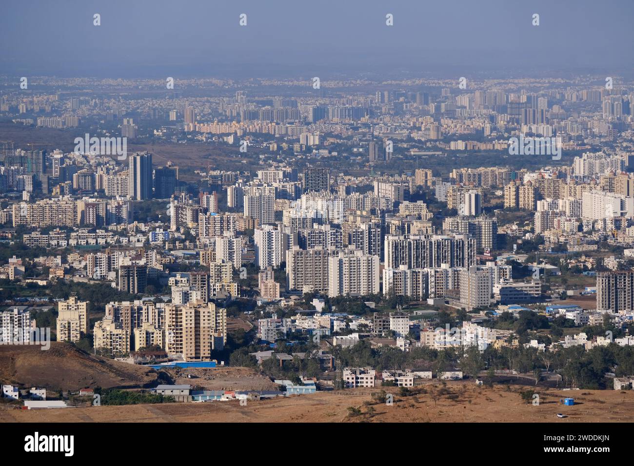 19 January 2024, Cityscape Skyline, Cityscape of Pune city view from ...