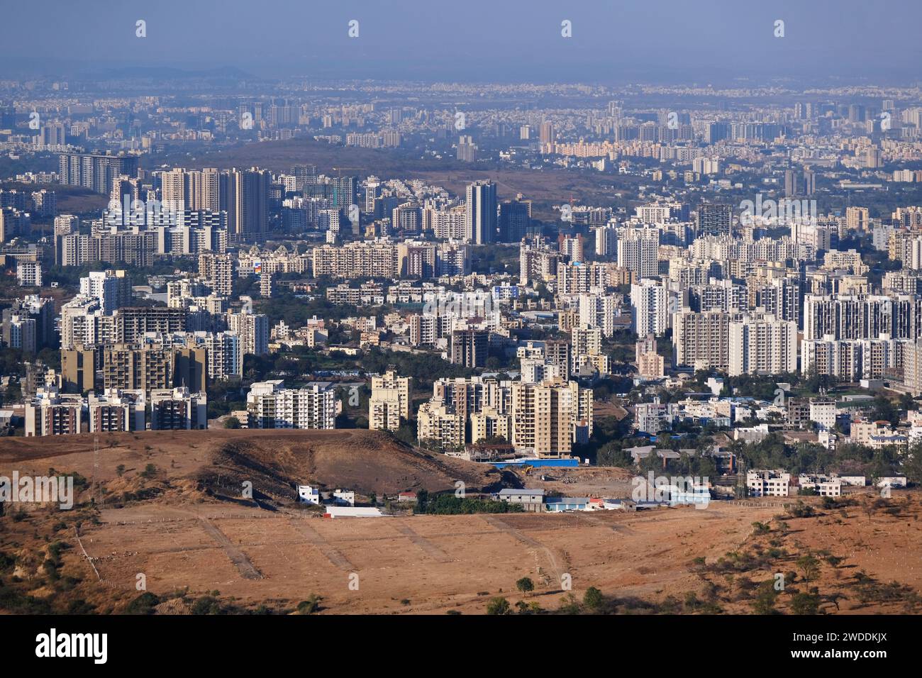 19 January 2024, Cityscape Skyline, Cityscape of Pune city view from ...