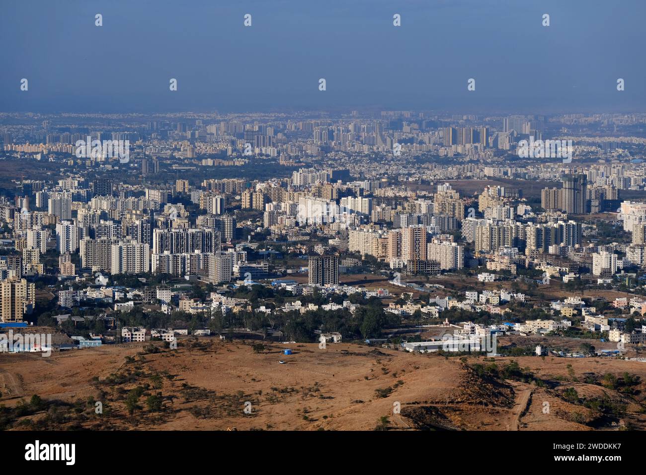 19 January 2024, Cityscape Skyline, Cityscape of Pune city view from ...