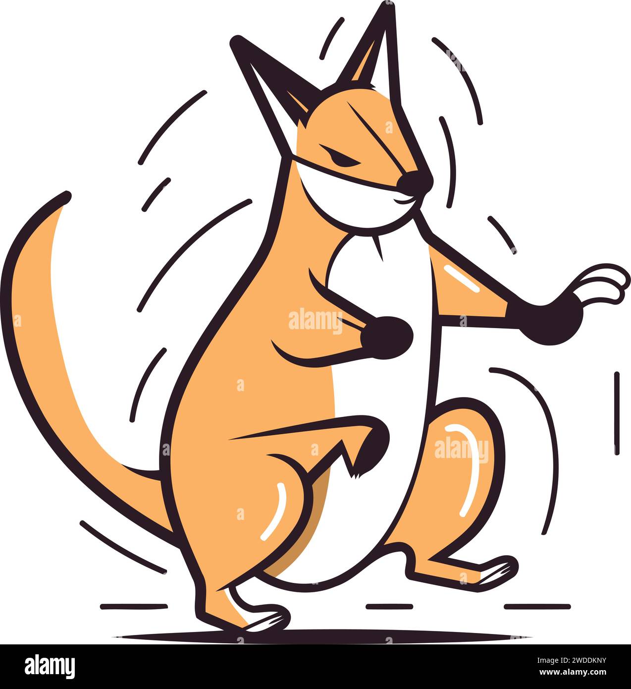 Kangaroo cartoon character hi-res stock photography and images - Alamy