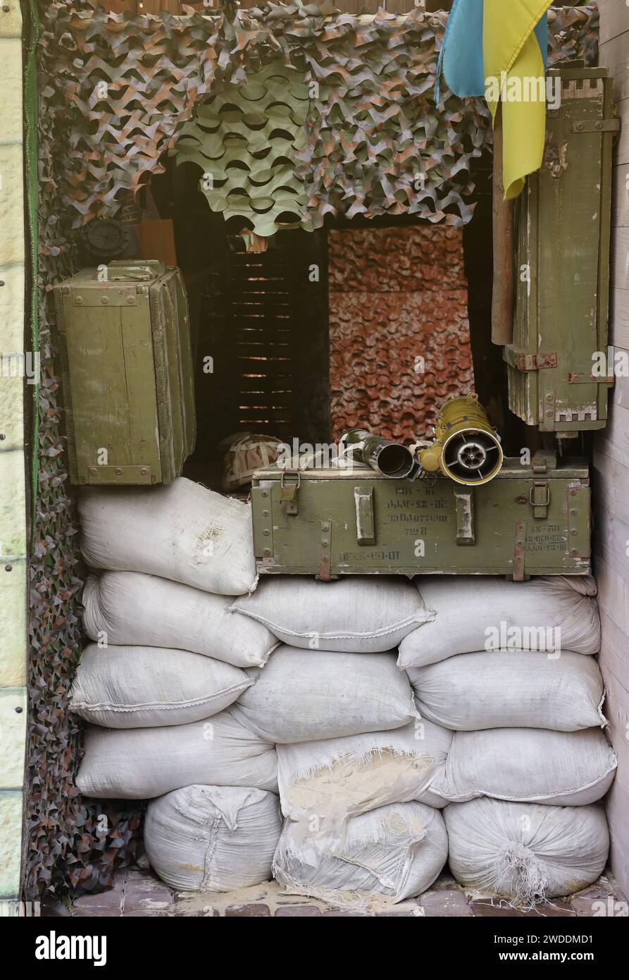 Military, Shooting RPG anti tank grenade launcher. war trophy. military ...