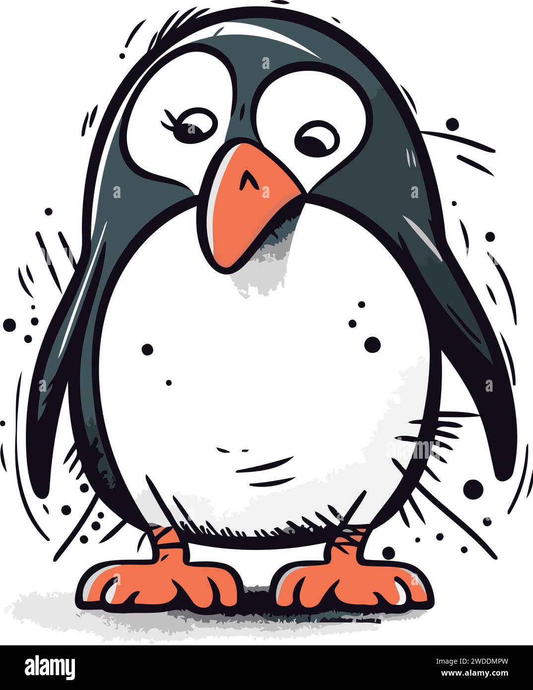 Cartoon penguin. Vector illustration of a cartoon penguin Stock Vector ...