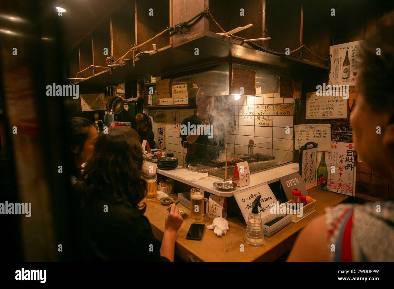 Tokyo, Japan; 1st October 2023: Atmosphere at Izakaya restaurant on ...