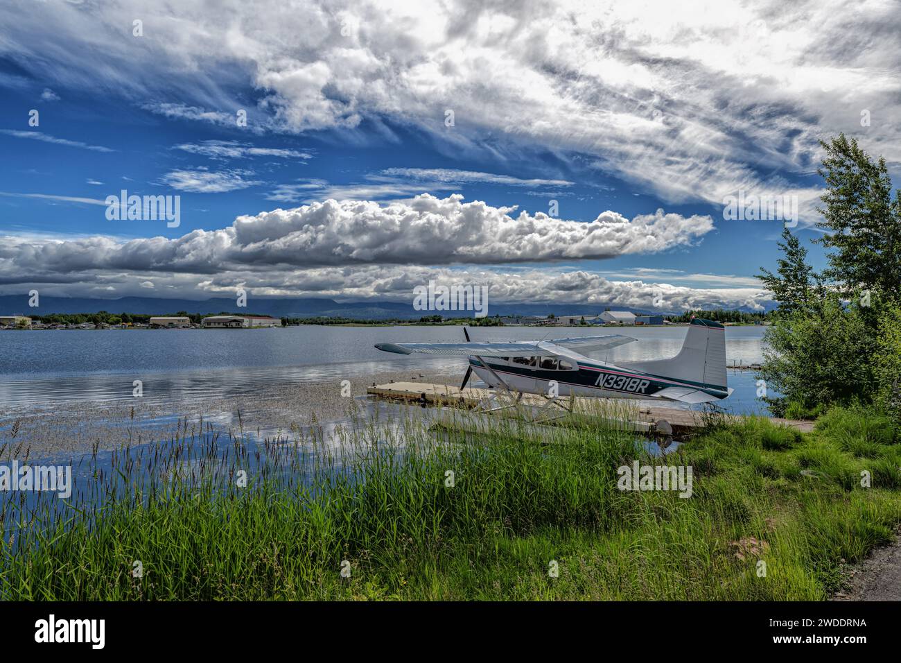 US, Alaska, Anchorage, Lake Hood. A storm is coming Stock Photo - Alamy