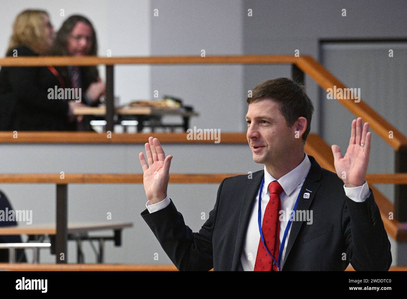 Prague, Czech Republic. 20th Jan, 2024. Petr Mach, one of the leaders ...