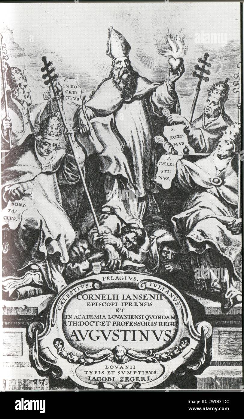 FRONTISPICE DE L'AUGUSTINUS DE CORNELIUS JANSEN. ÉDITION DE LOUVAIN ...