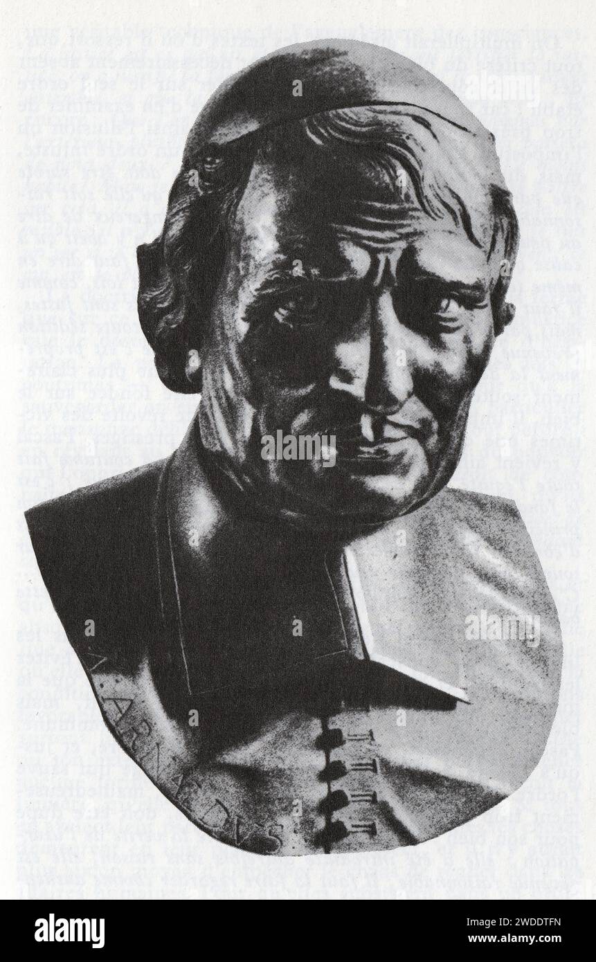 ANTOINE ARNAULD. BUSTE EN BRONZE DU XVIIe SIÈCLE Stock Photo - Alamy