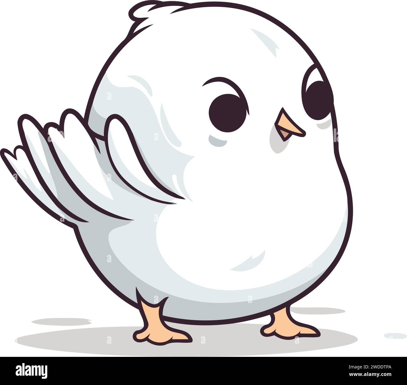 White bird cartoon hi-res stock photography and images - Alamy
