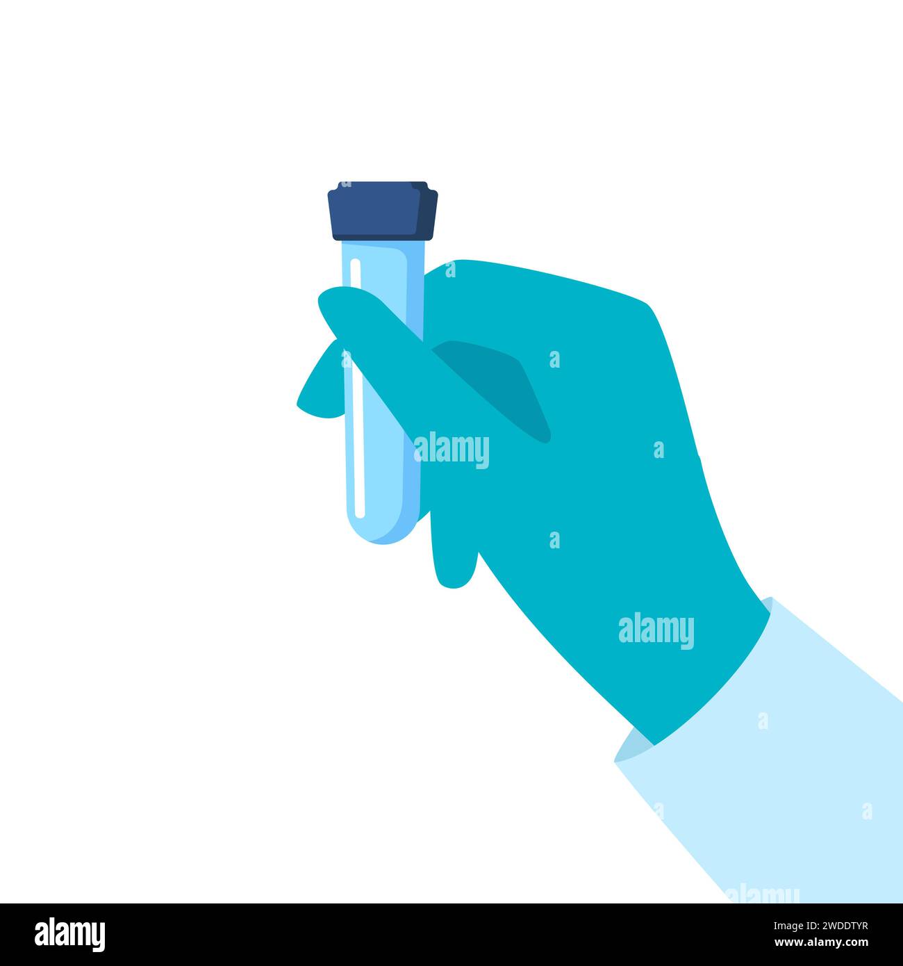 Scientist holding tube liquid in Stock Vector Images - Alamy