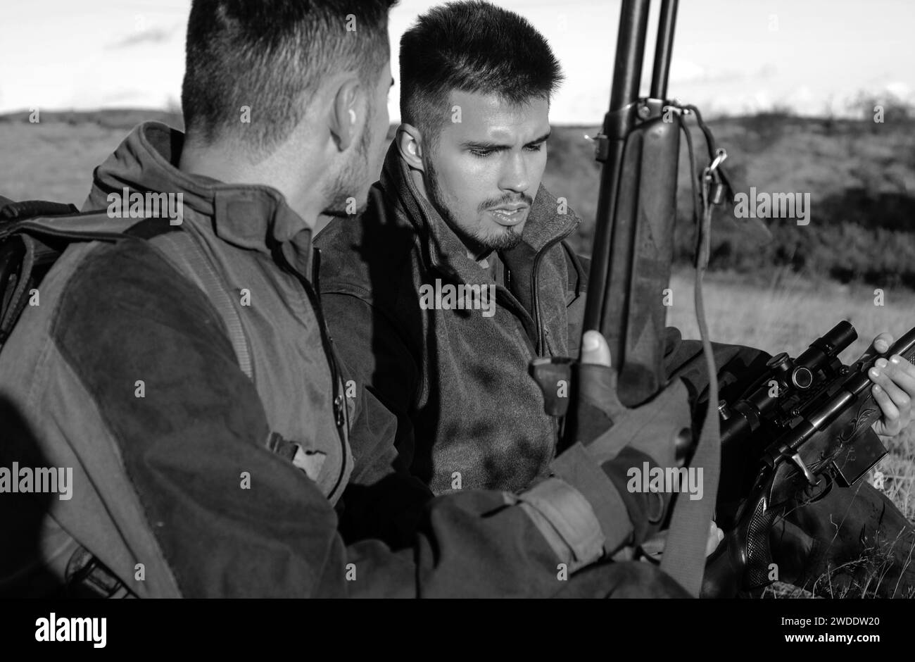 Hunters with shotgun gun on hunt. Hunter Safety Education Course. Most ...