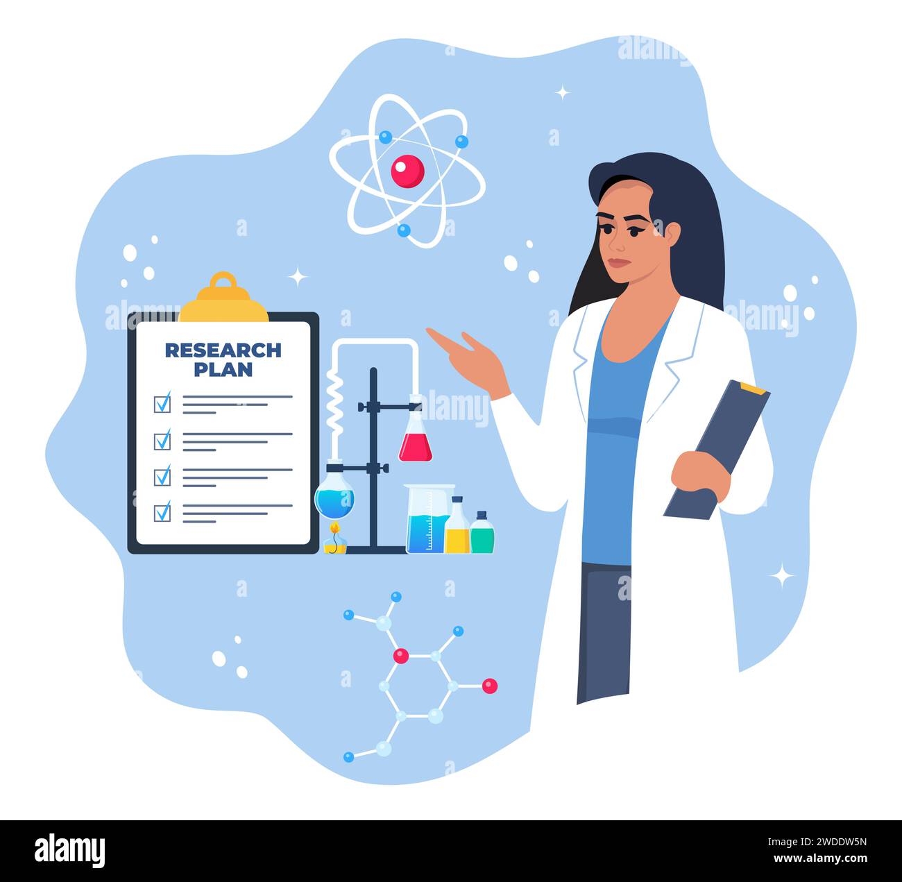Chemical tubes reaction formulas Stock Vector Images - Alamy