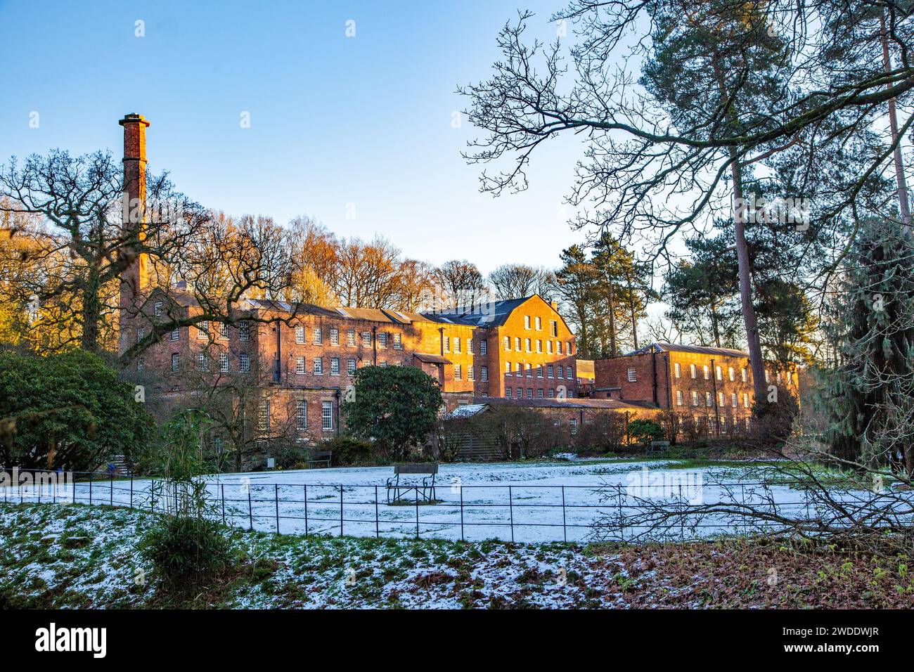 The National Trust property Quarry Bank Mill at Styal near Wilmslow ...