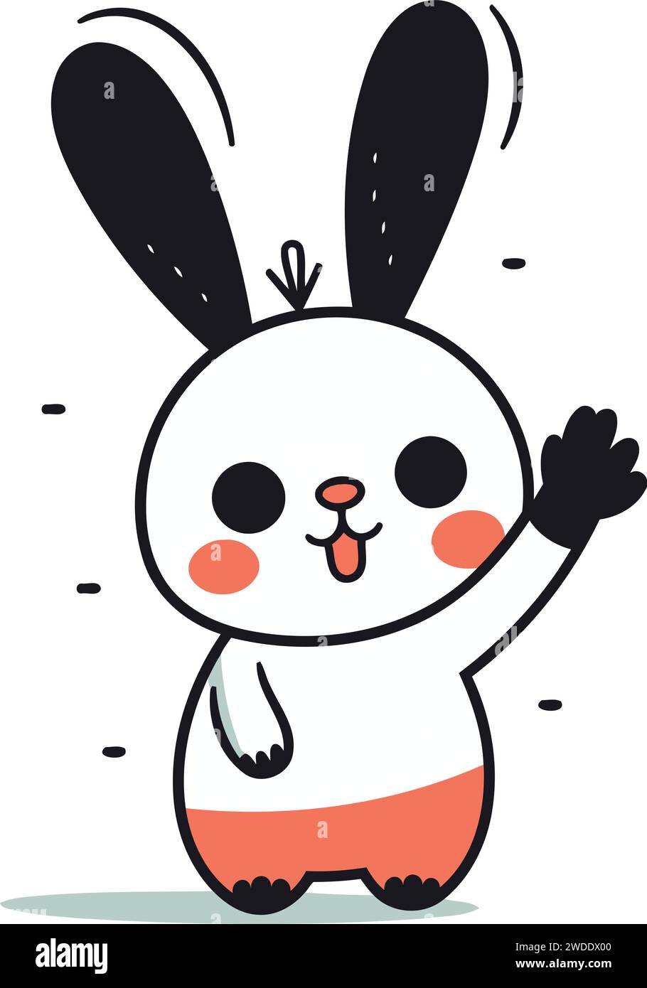 Cartoon illustration easter bunny waving Cut Out Stock Images ...