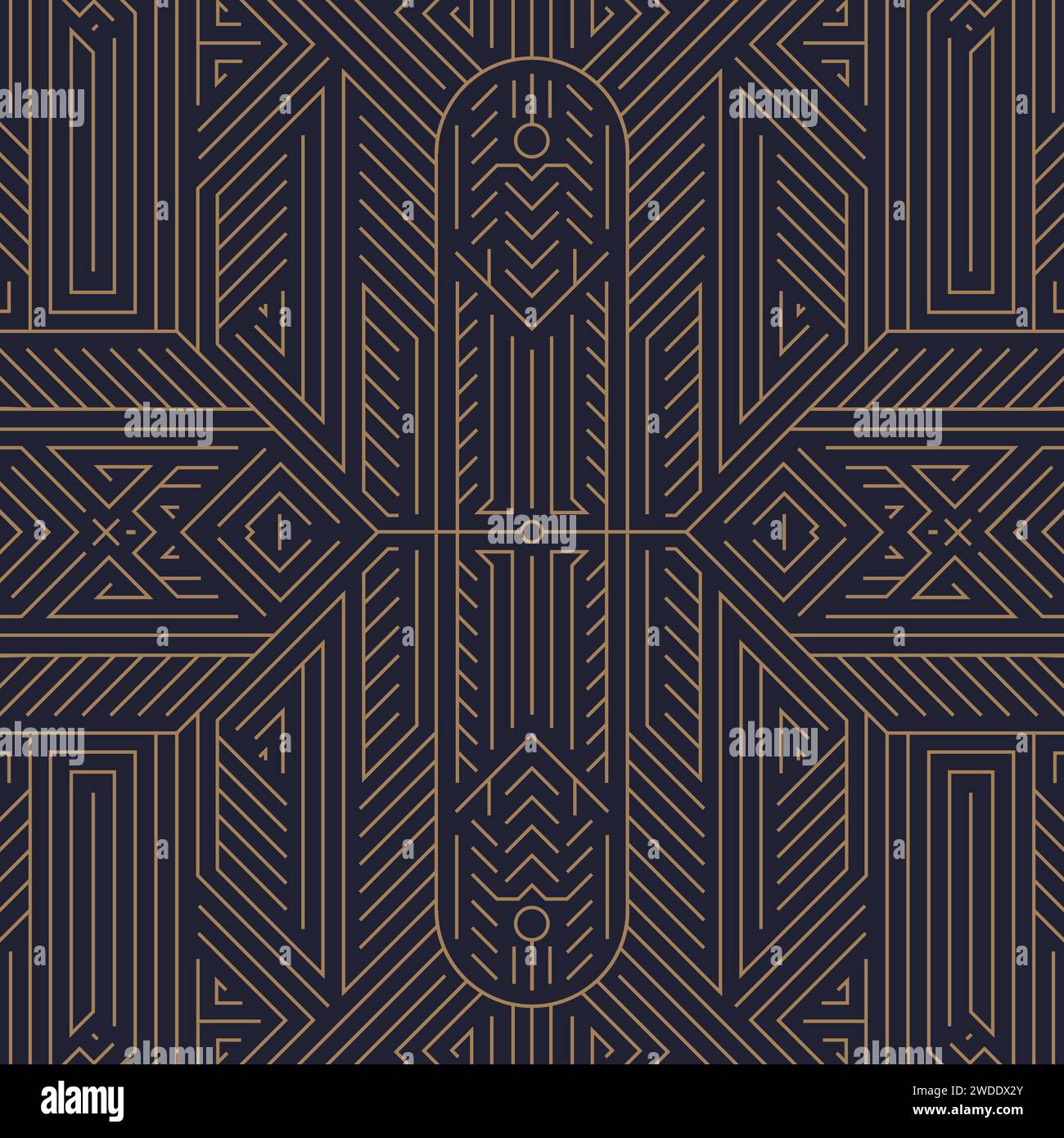 Vector art deco seamless pattern, gatsby gold line design. Luxury ...