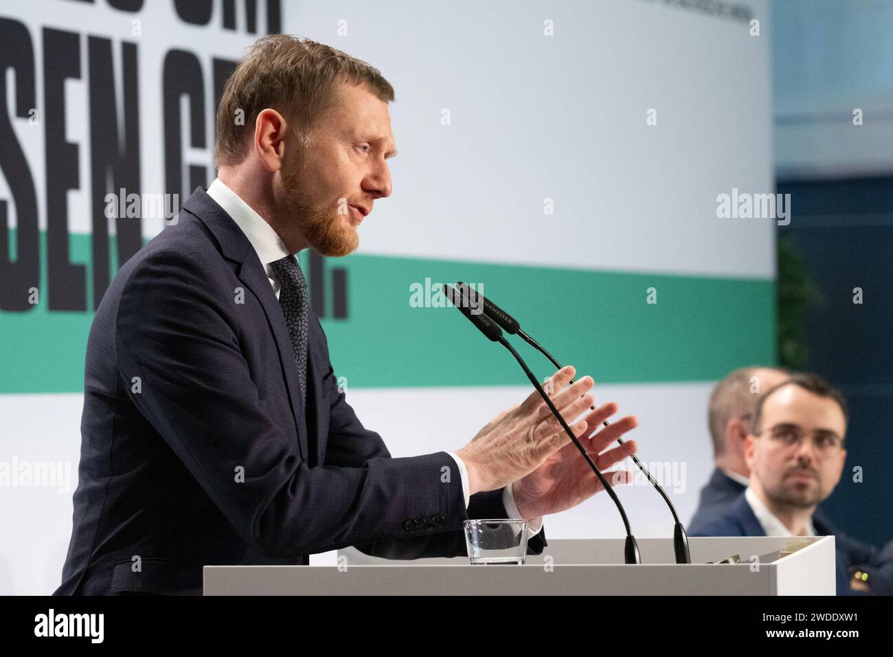 Dresden, Germany. 20th Jan, 2024. Michael Kretschmer (CDU), Minister ...