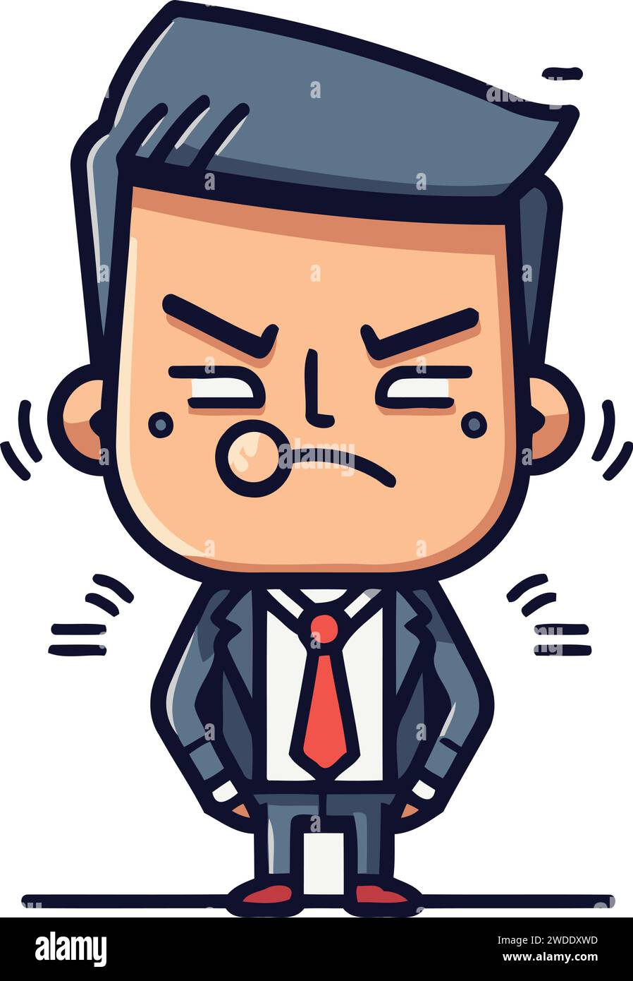 Angry Businessman Cartoon Vector Illustration Stock Vector Image & Art ...