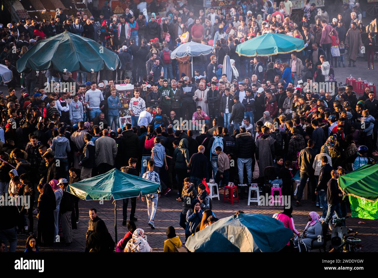 Marrakech, Morocco-February 28,2023:A typical street in the ancient ...