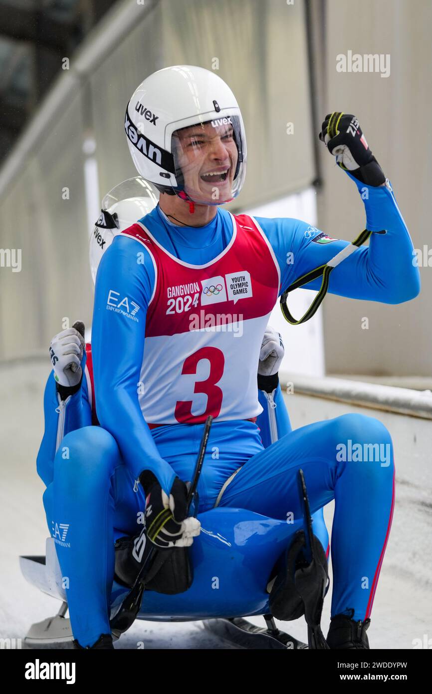 Pyeongchang, South Korea. 20th Jan, 2024. Philipp Brunner (front ...