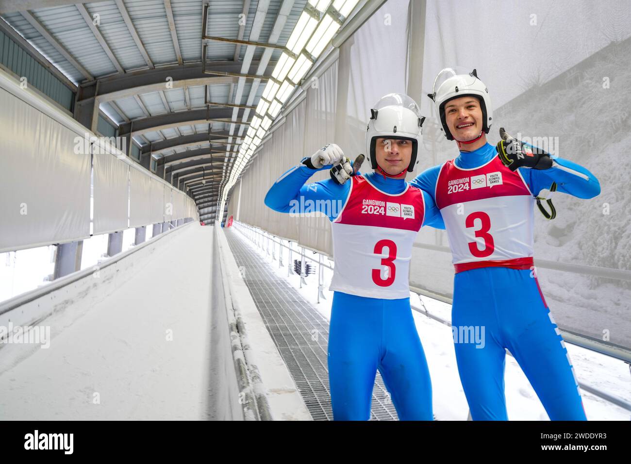 Pyeongchang, South Korea. 20th Jan, 2024. Philipp Brunner (R)/Manuel ...