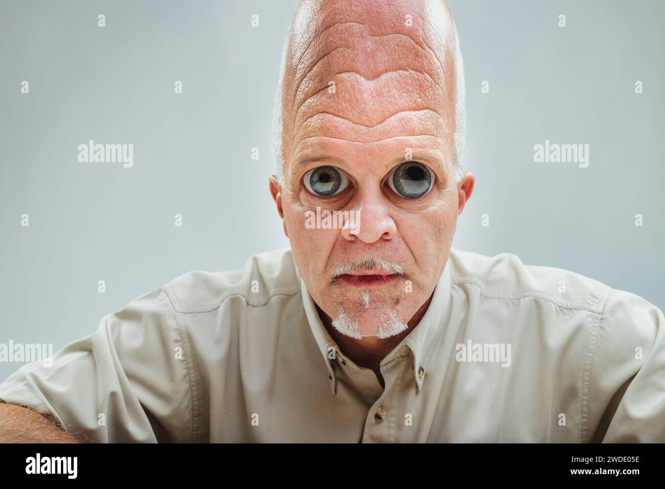 The deformity of an evil, possibly alien being from a nightmare, with ...