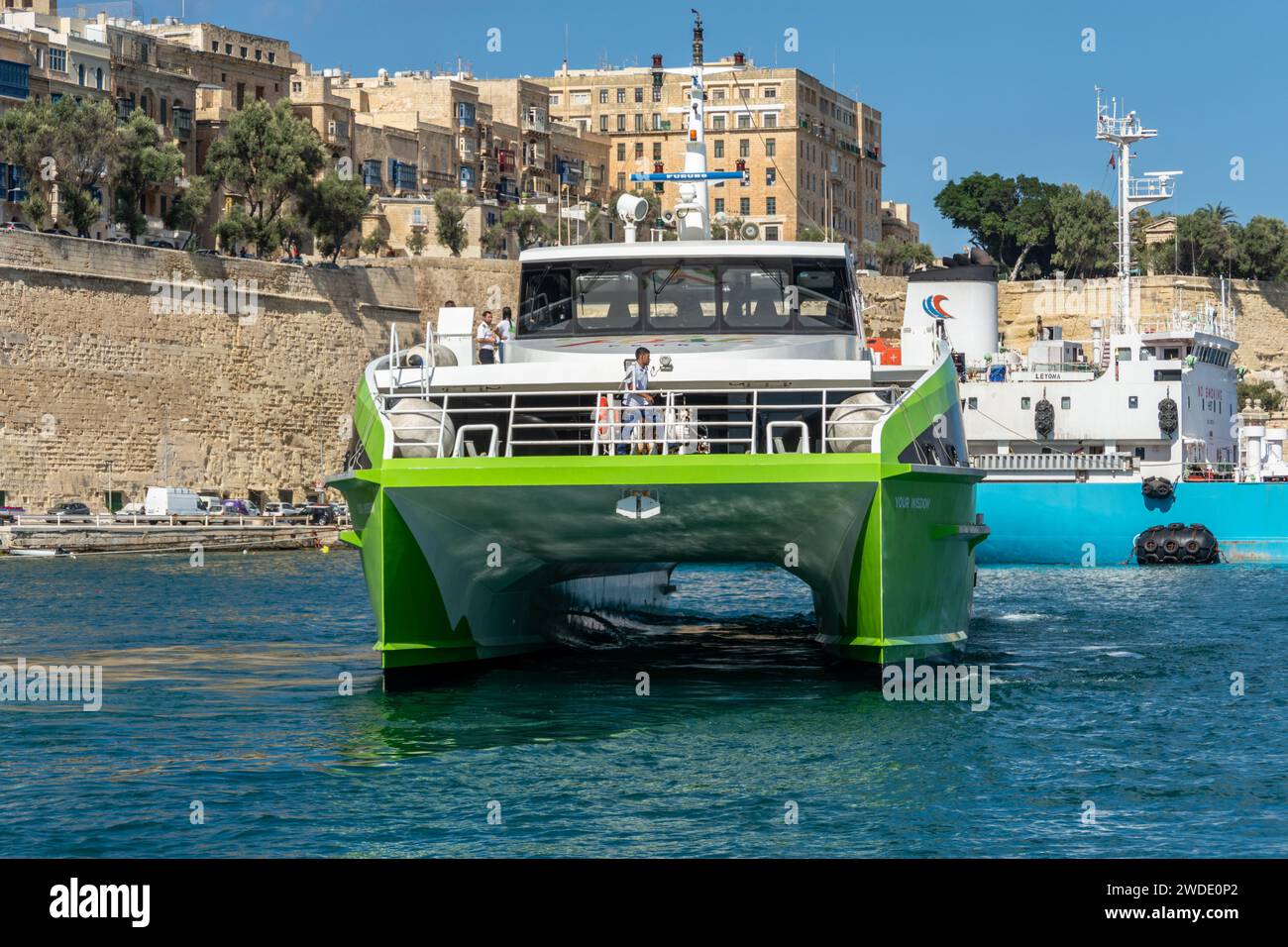 Valletta, Malta - September 14th 2022: The Gozo Fast Ferry in the Grand ...