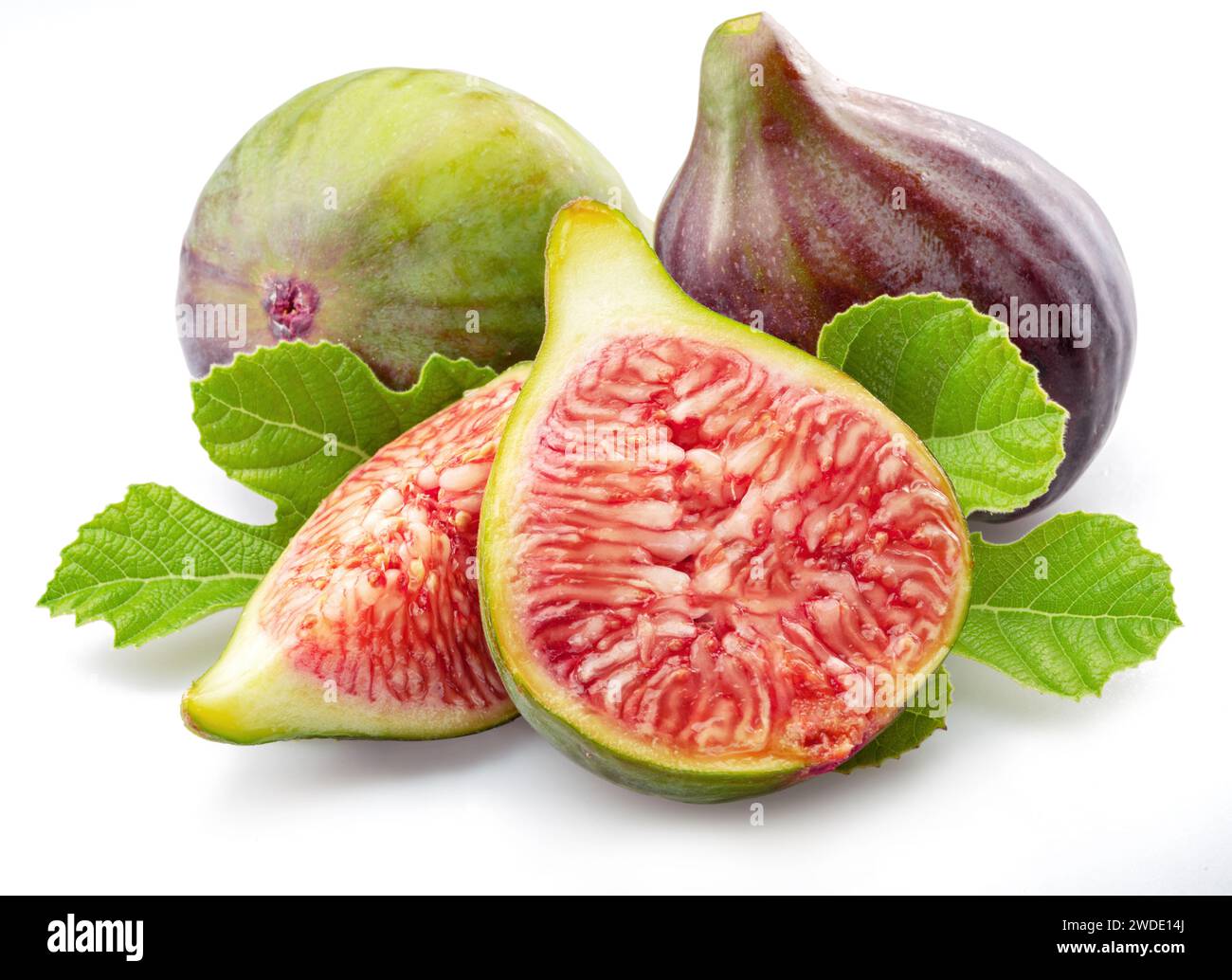 Fig fruits and slice of fig isolated on white background Stock Photo ...