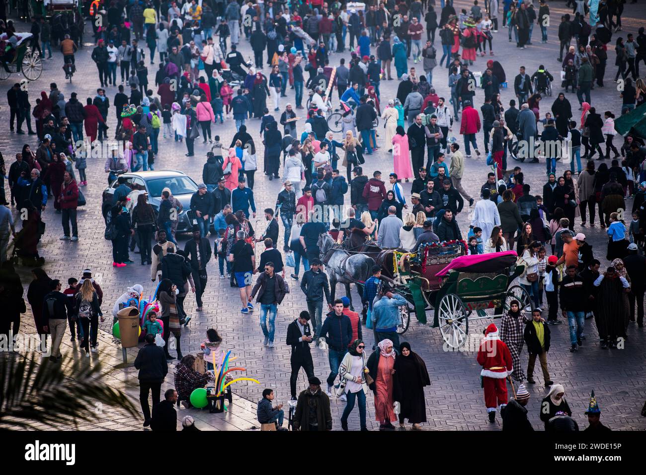 Marrakech, Morocco-February 28,2023:A typical street in the ancient ...