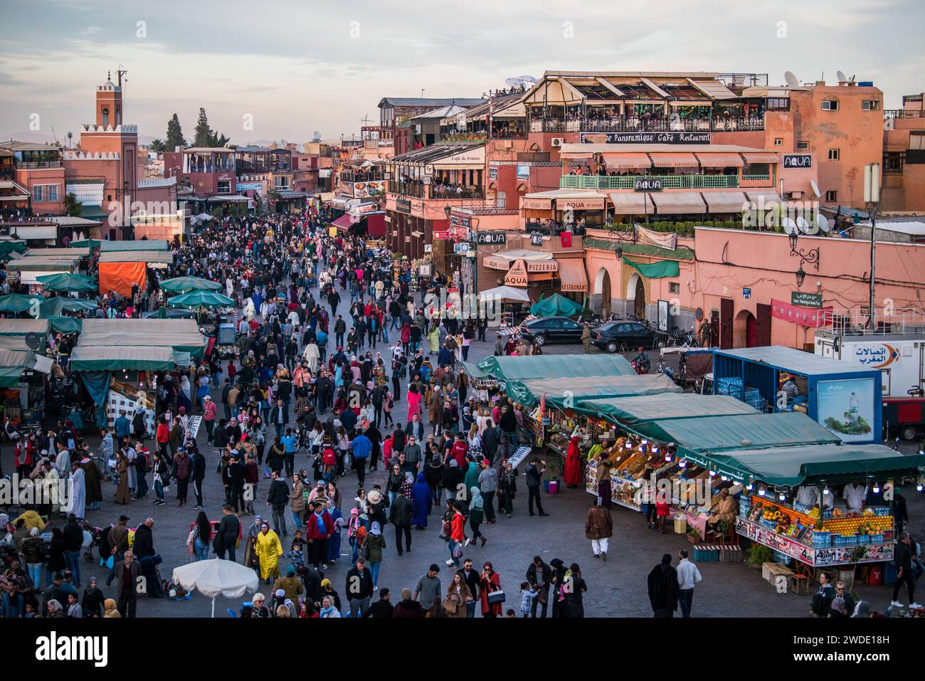 Marrakech, Morocco-February 28,2023:A typical street in the ancient ...