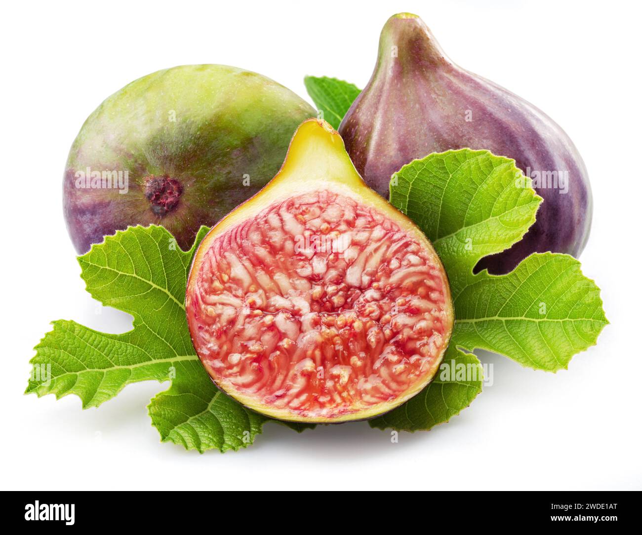 Fig fruits and slice of fig isolated on white background Stock Photo ...