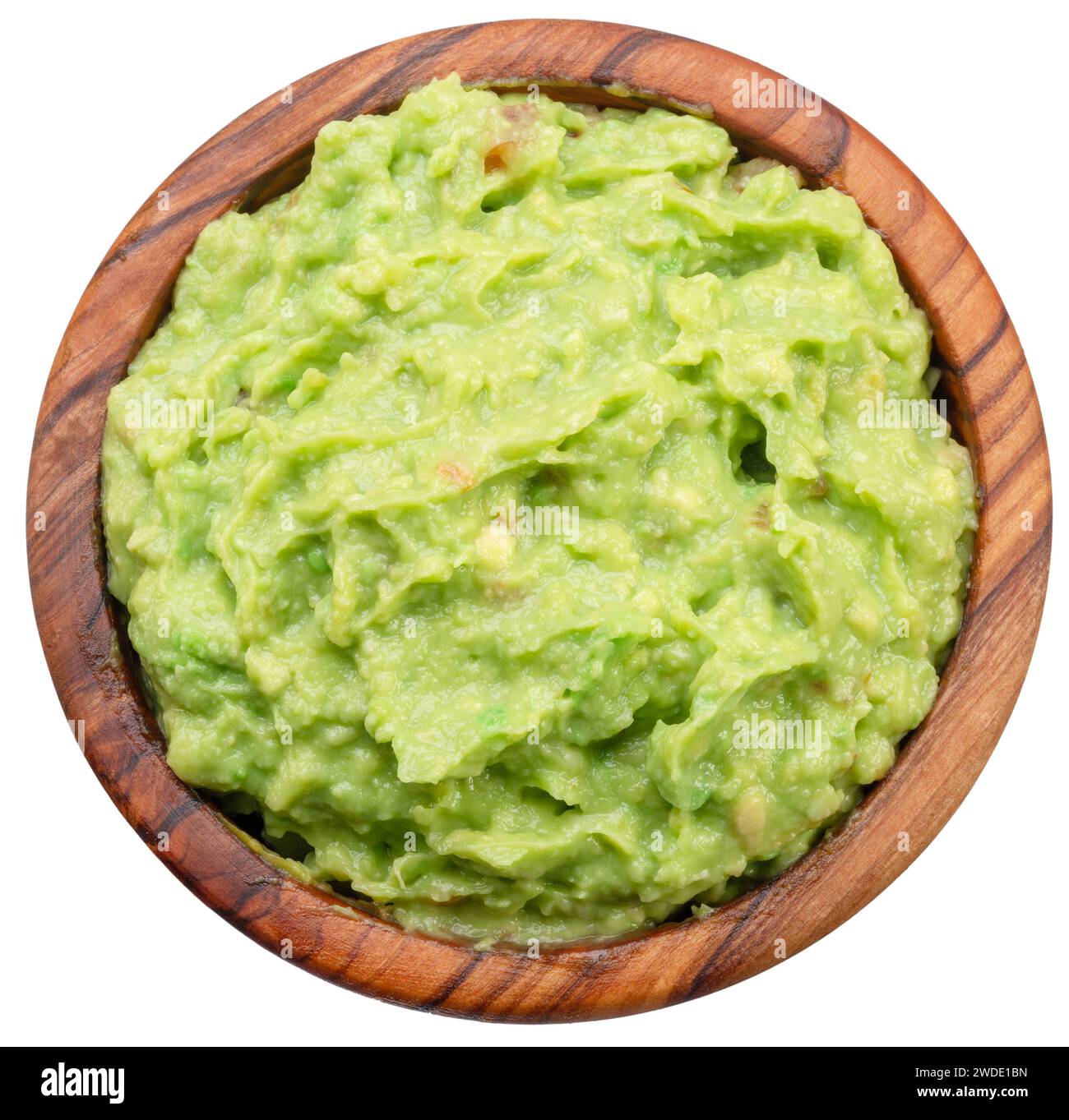 Guacamole bowl on white background. Top view. File contains clipping ...