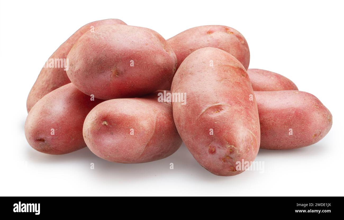 Red skin potatoes isolated on white background Stock Photo - Alamy