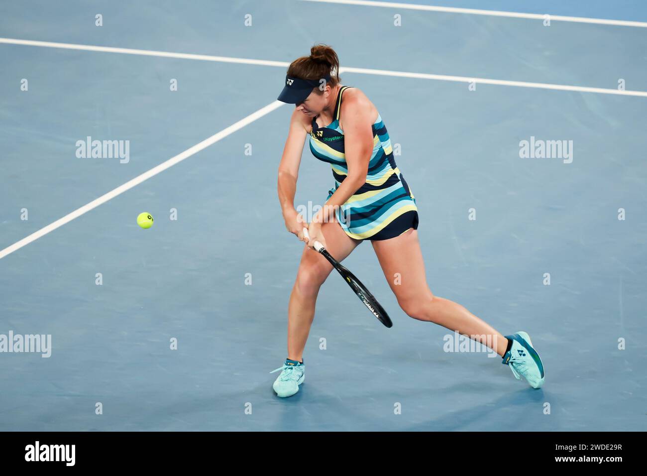 Melbourne, Victoria, Australia. 20th Jan, 2024. MELBOURNE, AUSTRALIA - JANUARY 20: Linda Noskova ...