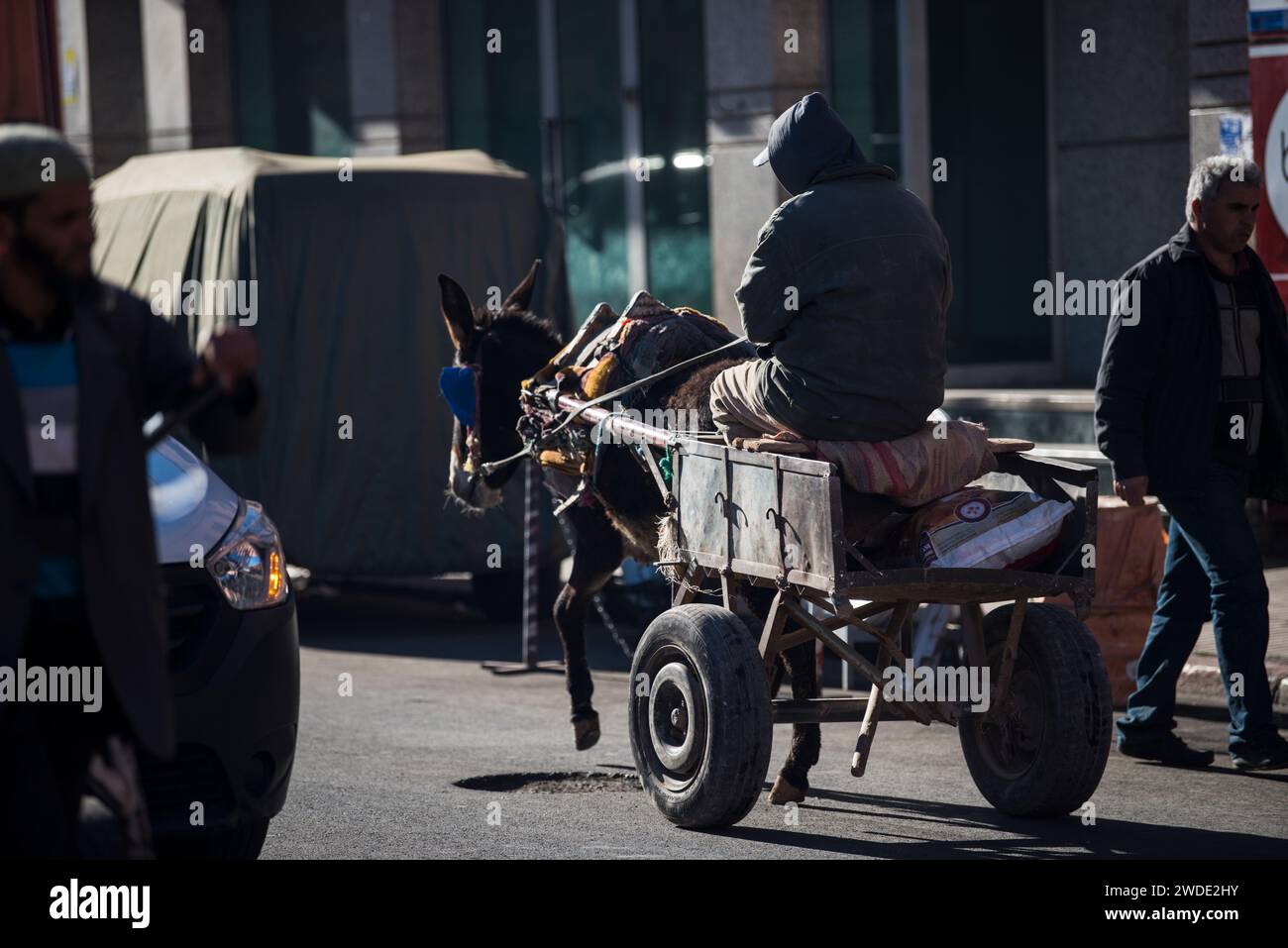 Marrakesh, Morocco - February 28, 2022: In the narrow streets of the ...