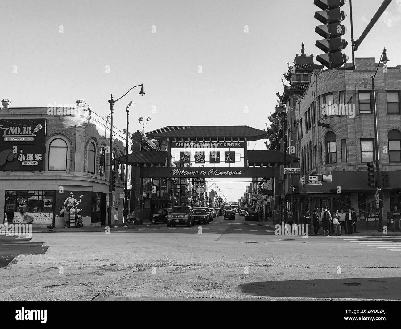 Chicago's Chinatown gateway main entrance located on South Wentworth ...