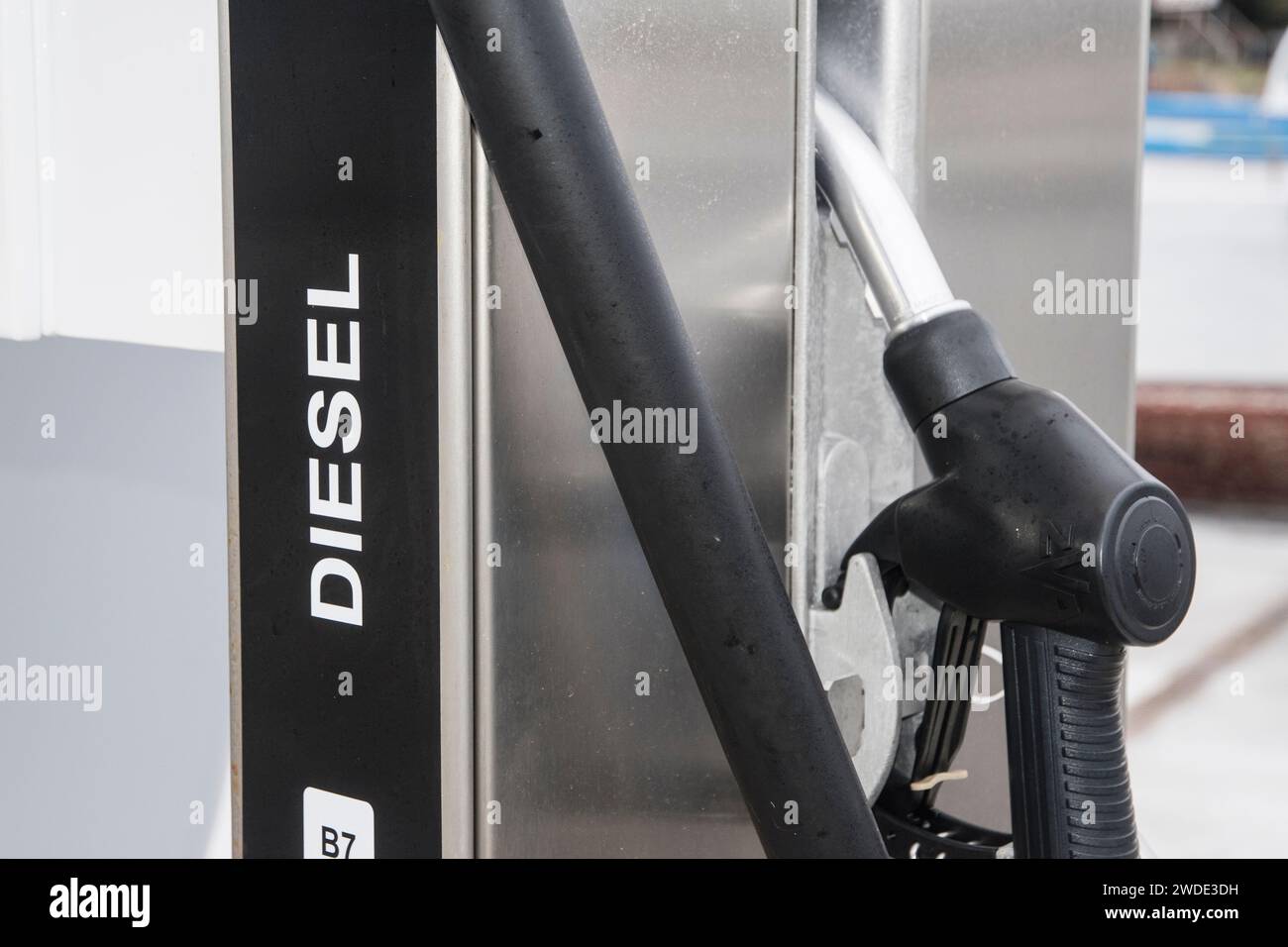 Gasoline column for diesel fuel closeup Stock Photo - Alamy
