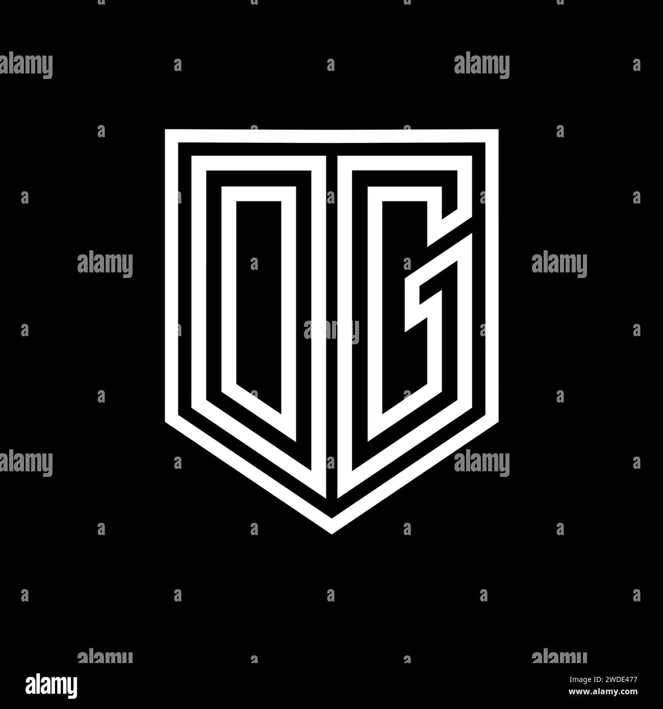 Shape dg logo Black and White Stock Photos & Images - Alamy