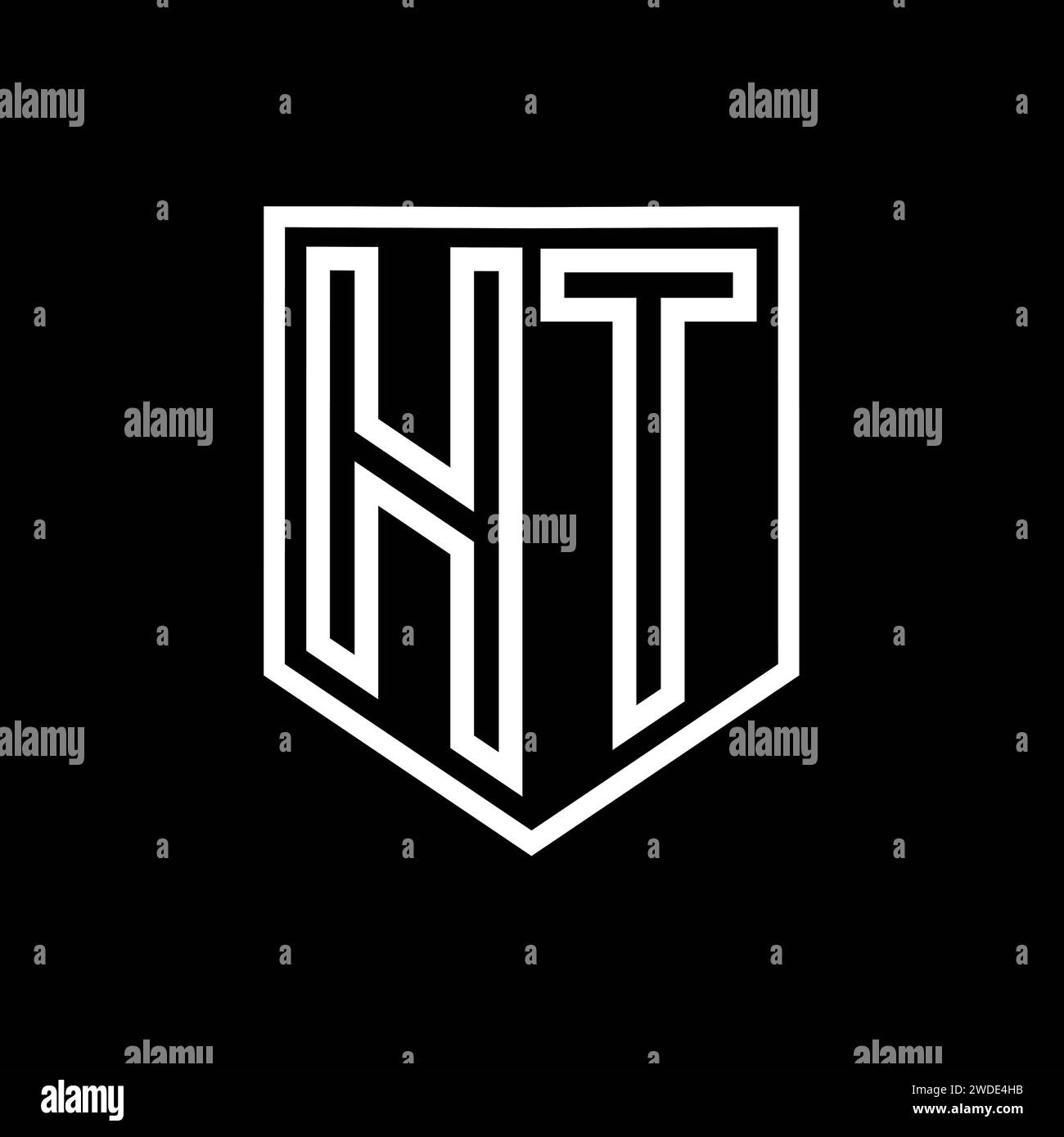 Letter ht logo Black and White Stock Photos & Images - Alamy