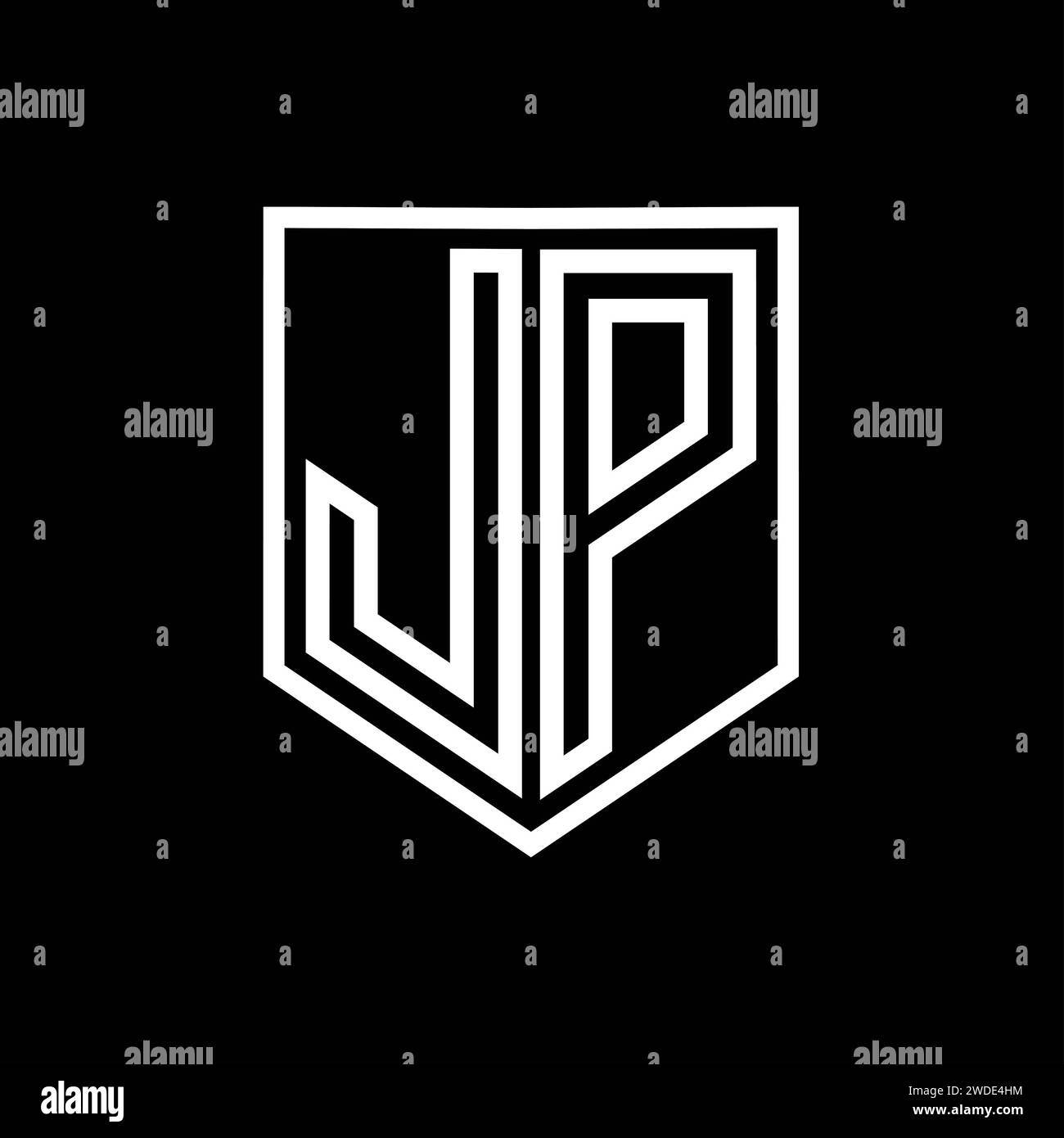 Jp letter logo Black and White Stock Photos & Images - Alamy