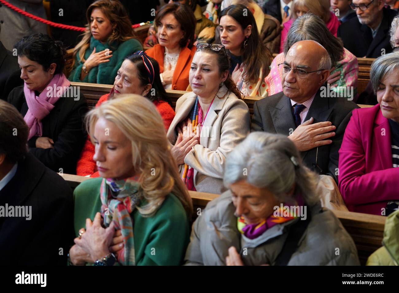 Mourners attending the funeral of Kids Company founder Camila ...