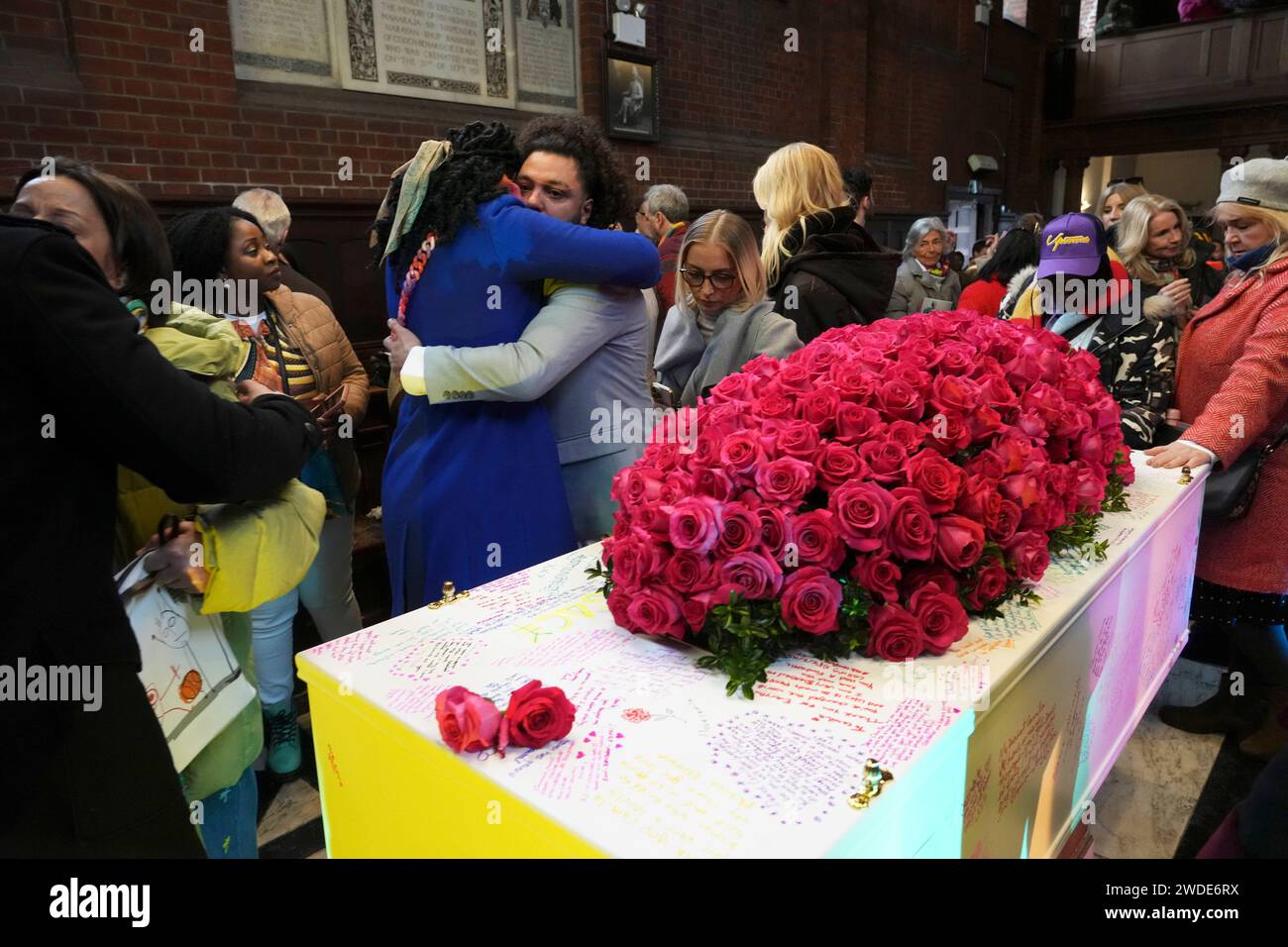 Mourners attending the funeral of Kids Company founder Camila ...