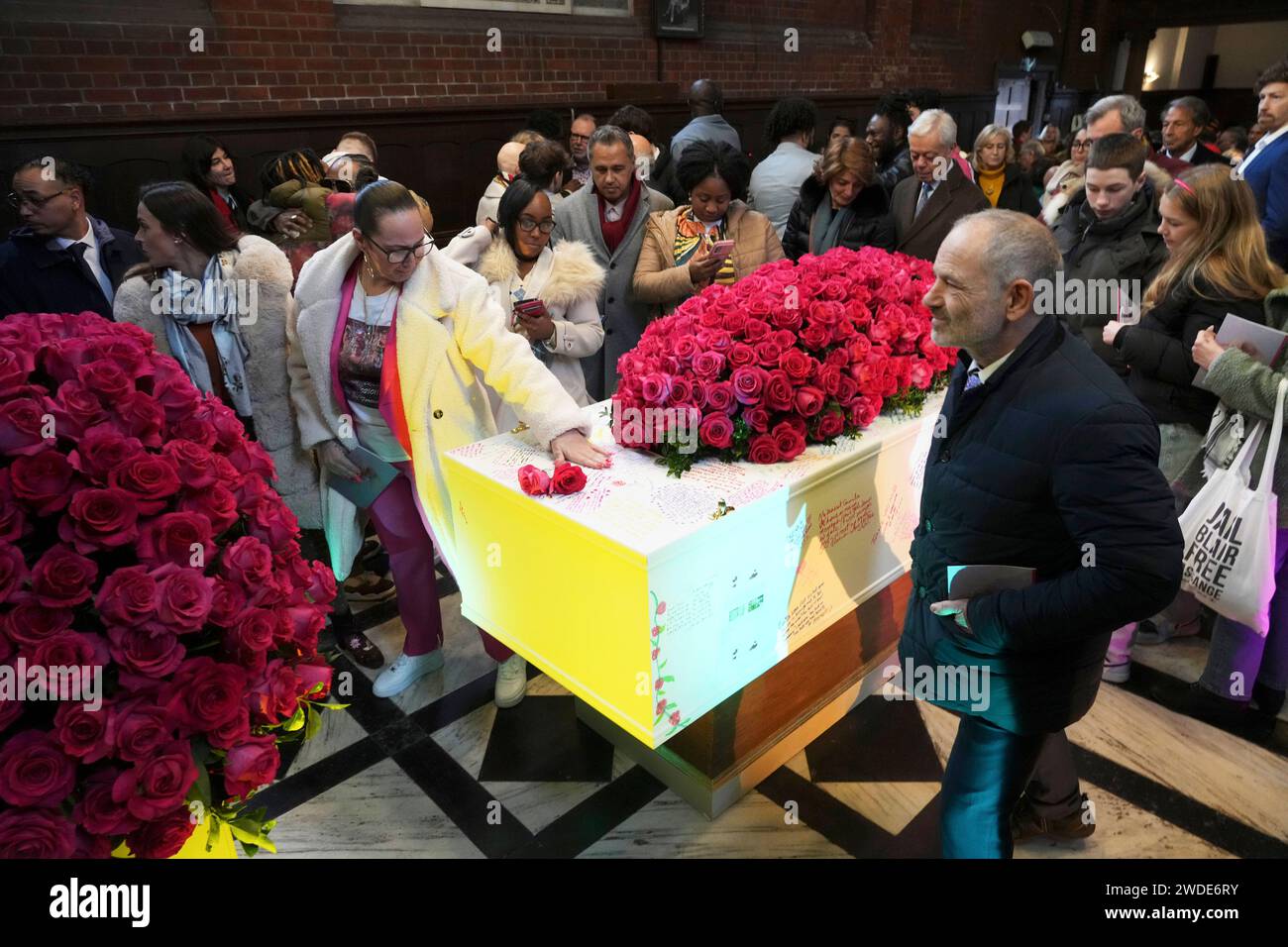 Mourners attending the funeral of Kids Company founder Camila ...