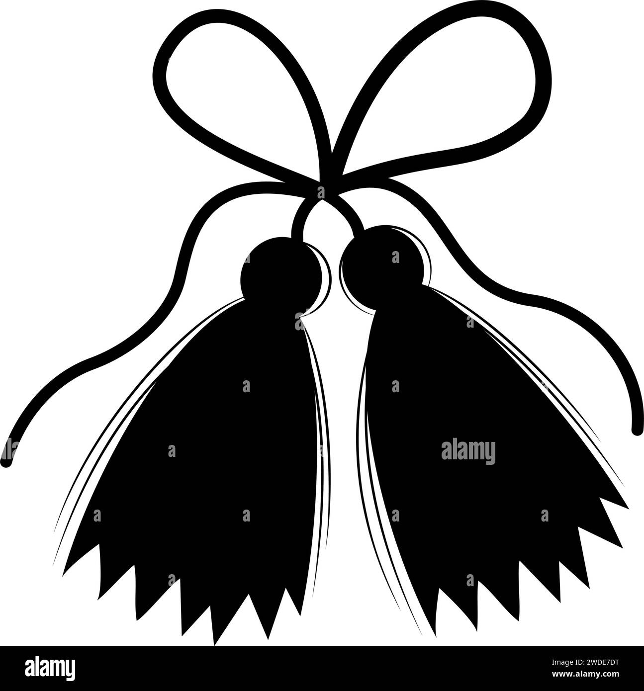 Martisor talisman. Silhouette traditional accessory Martenitsa. Baba ...