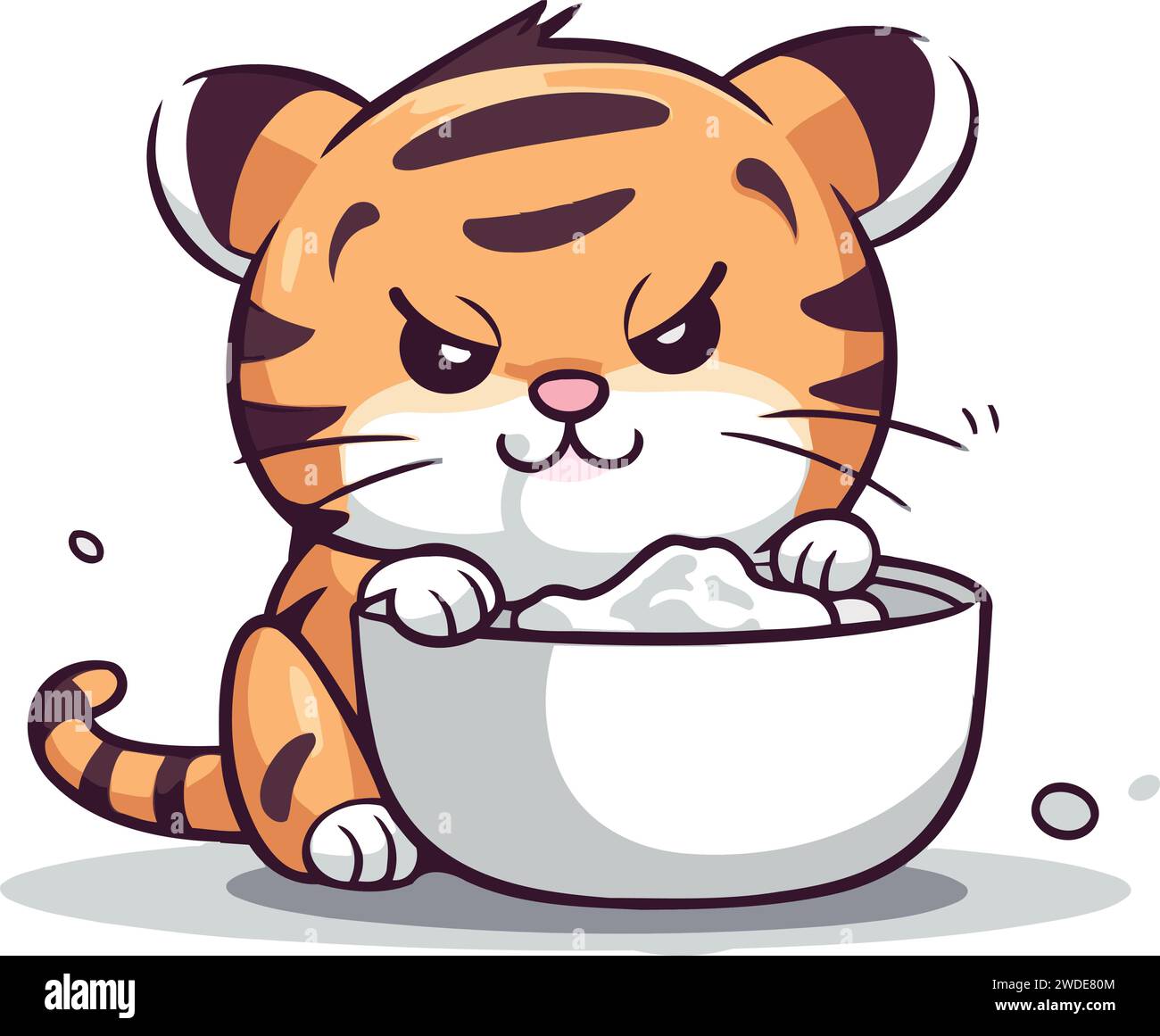 Tiger eating Stock Vector Images - Alamy