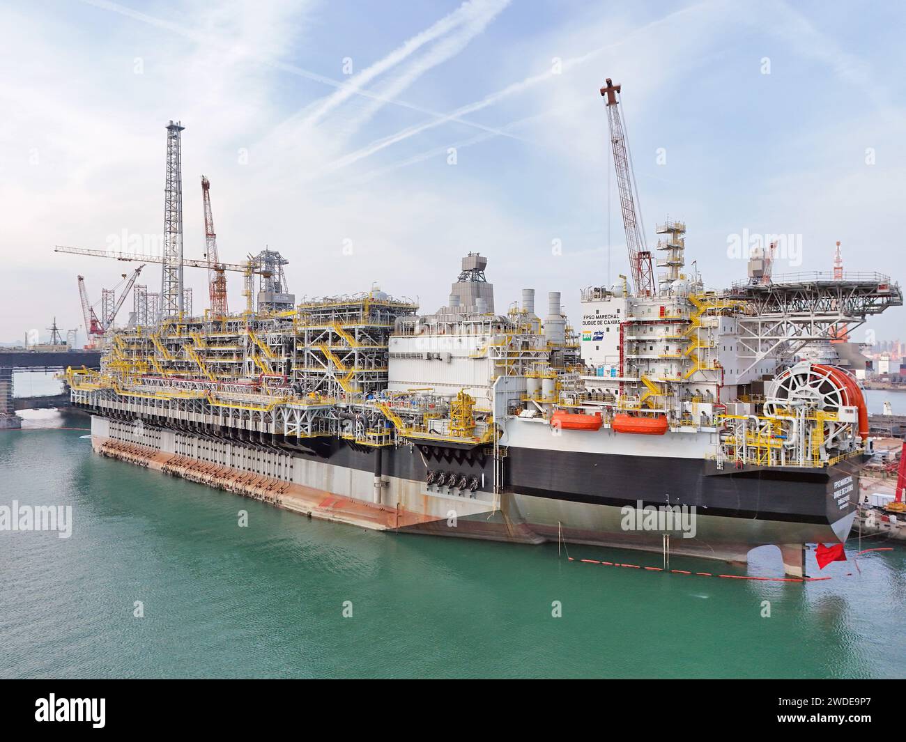 YANTAI, CHINA - JANUARY 19, 2024 - The "Marechal Duque de castias" FPSO is ready for delivery at ...