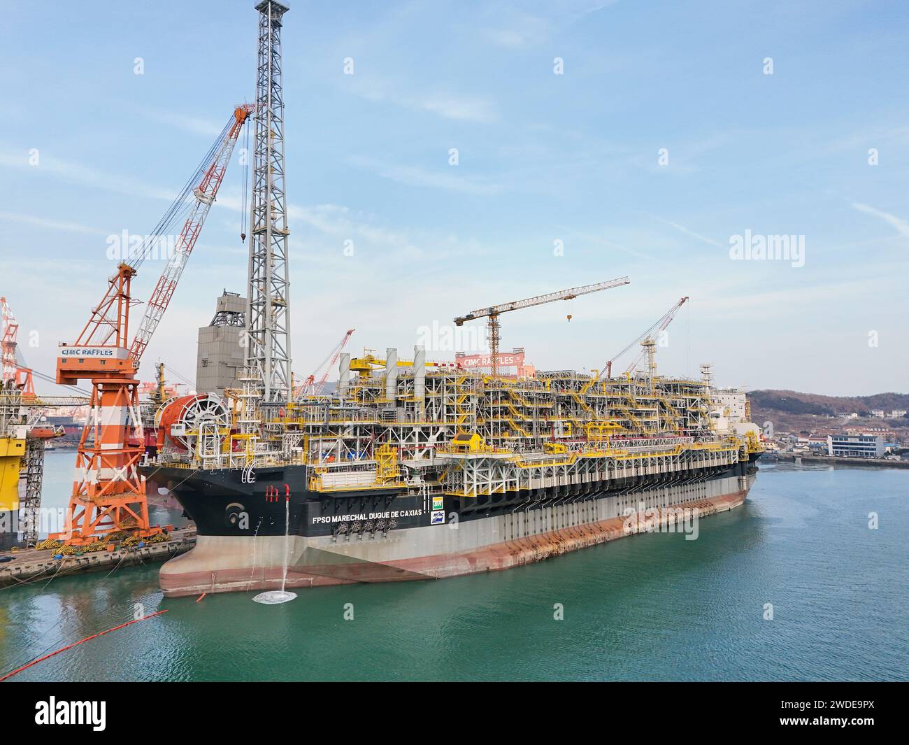 YANTAI, CHINA - JANUARY 19, 2024 - The "Marechal Duque de castias" FPSO ...