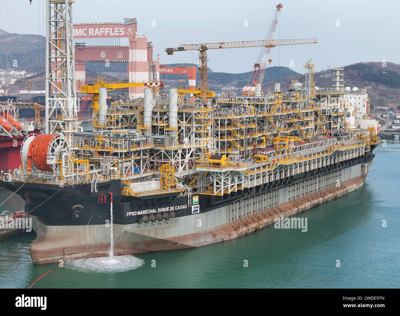 YANTAI, CHINA - JANUARY 19, 2024 - The "Marechal Duque de castias" FPSO is ready for delivery at ...